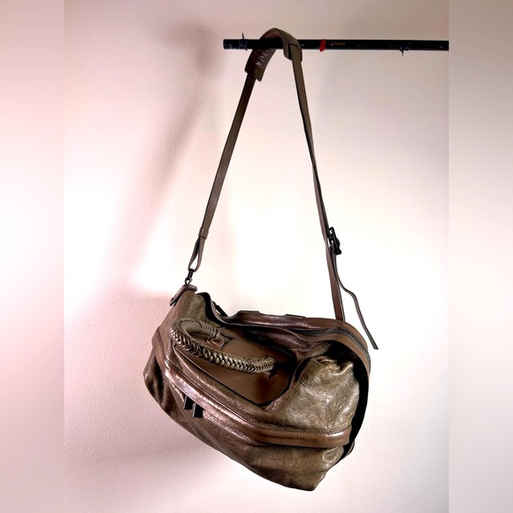 Helmut Lang | Bags | Vintage Helmut Lang 9s Leather Bag With Woven ...